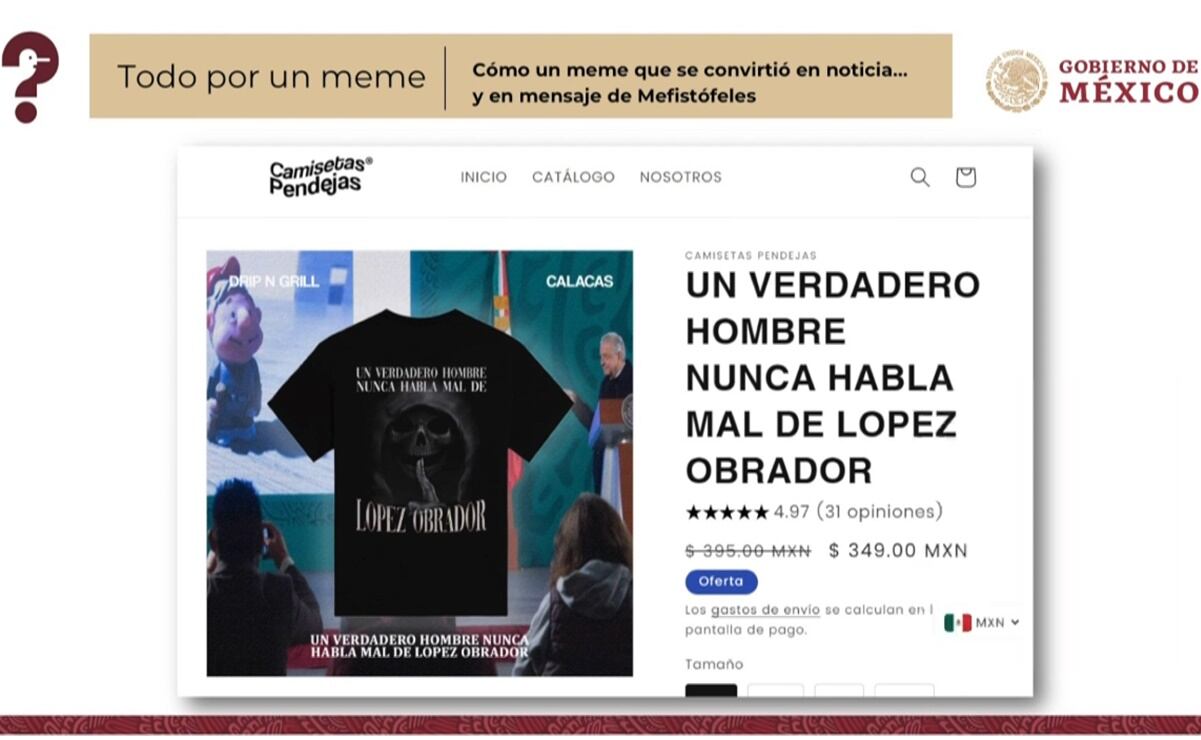 “Todo por un meme”: García Vilchis defiende playera pro AMLO con imagen ...