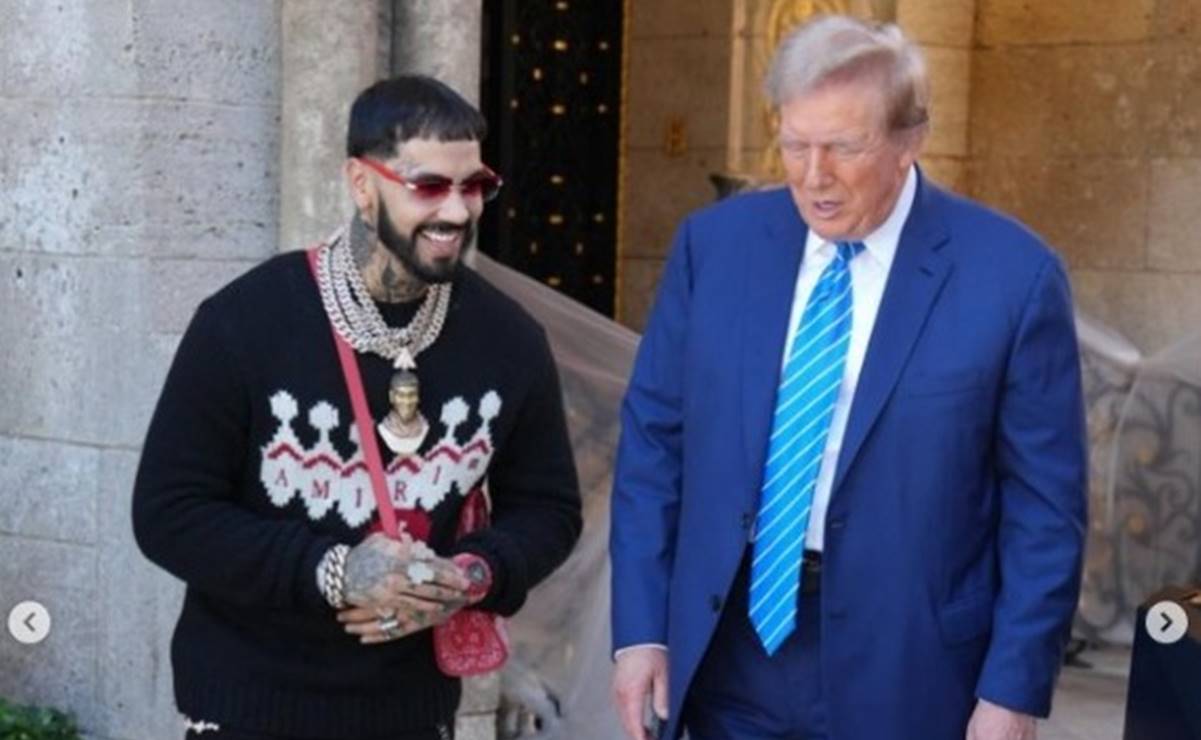 El reguetonero Anuel AA visita a Trump en su casa y llama de nuevo a ...