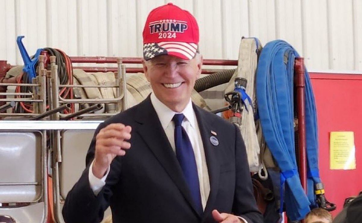 VIDEO: Biden sorprende al ponerse una gorra de Trump durante evento ...