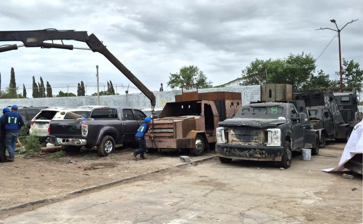 FGR destruye 33 autos monstruos con blindaje artesanal en Tamaulipas ...