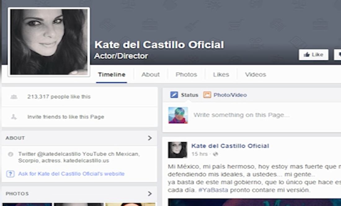 Del Castillo renueva su cuenta en Facebook | El Universal