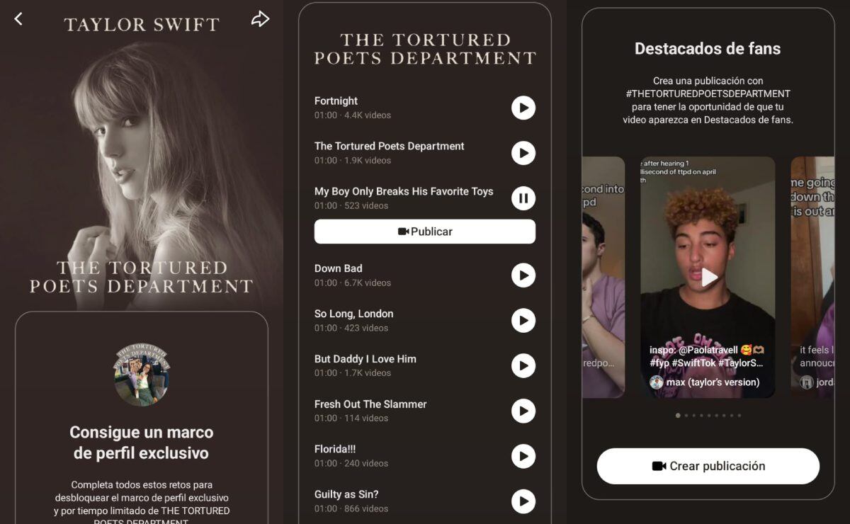 Taylor Swift: cómo obtener el marco exclusivo de TTPD en TikTok