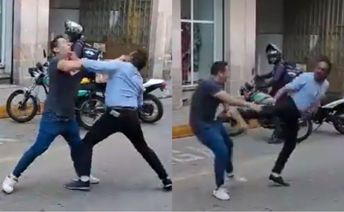 ¡Al estilo Street Fighter! Hombres protagonizan épica pelea en calles de Morelia y video se viraliza