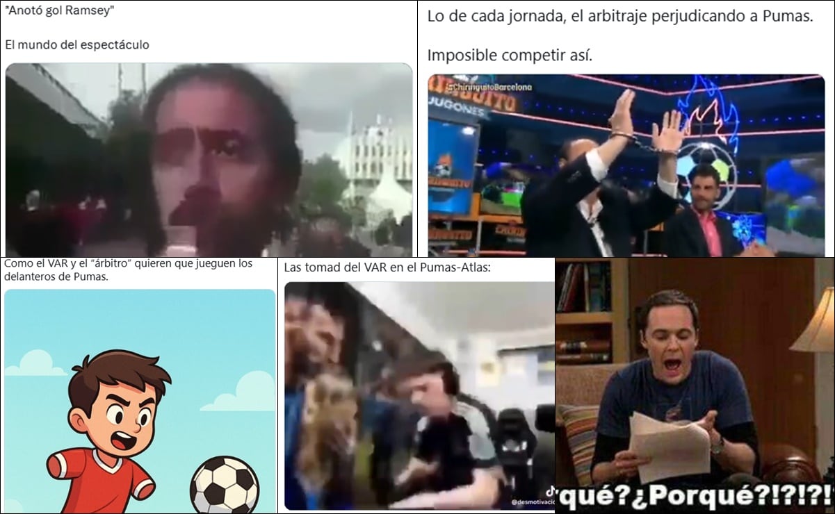 Pumas vence al Atlas: memes por polémicas arbitrales y gol de Ramsey ...