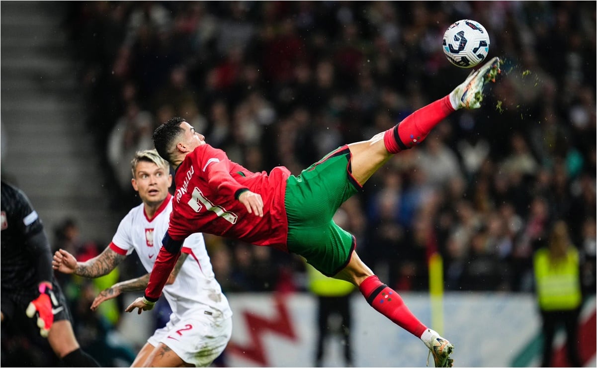 Cristiano Ronaldo y su espectacular anotación de chilena con Portugal