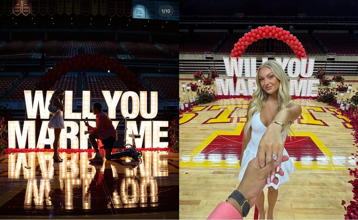 Estrella de la NBA le pidió matrimonio a su novia sobre la duela; son ...