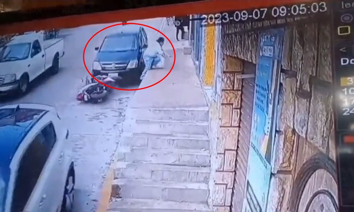 ¿Indiana Jones? Mujer se salva de ser arrollada por coche sin freno en ...