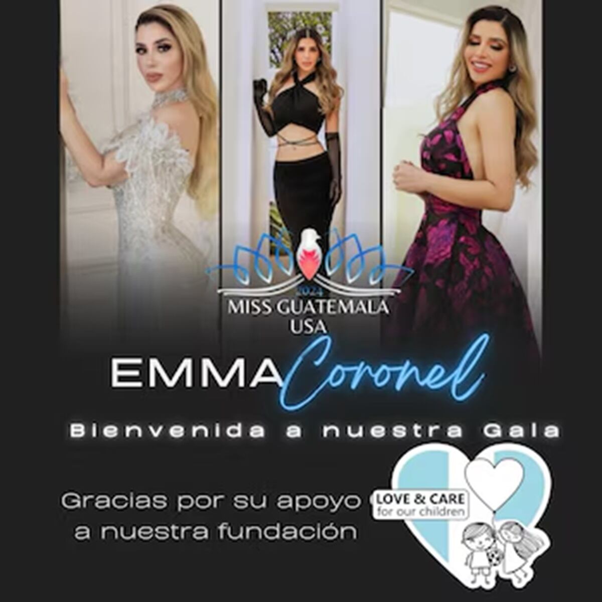 Emma Coronel será la invitada de honor en Gala de Miss Guatemala