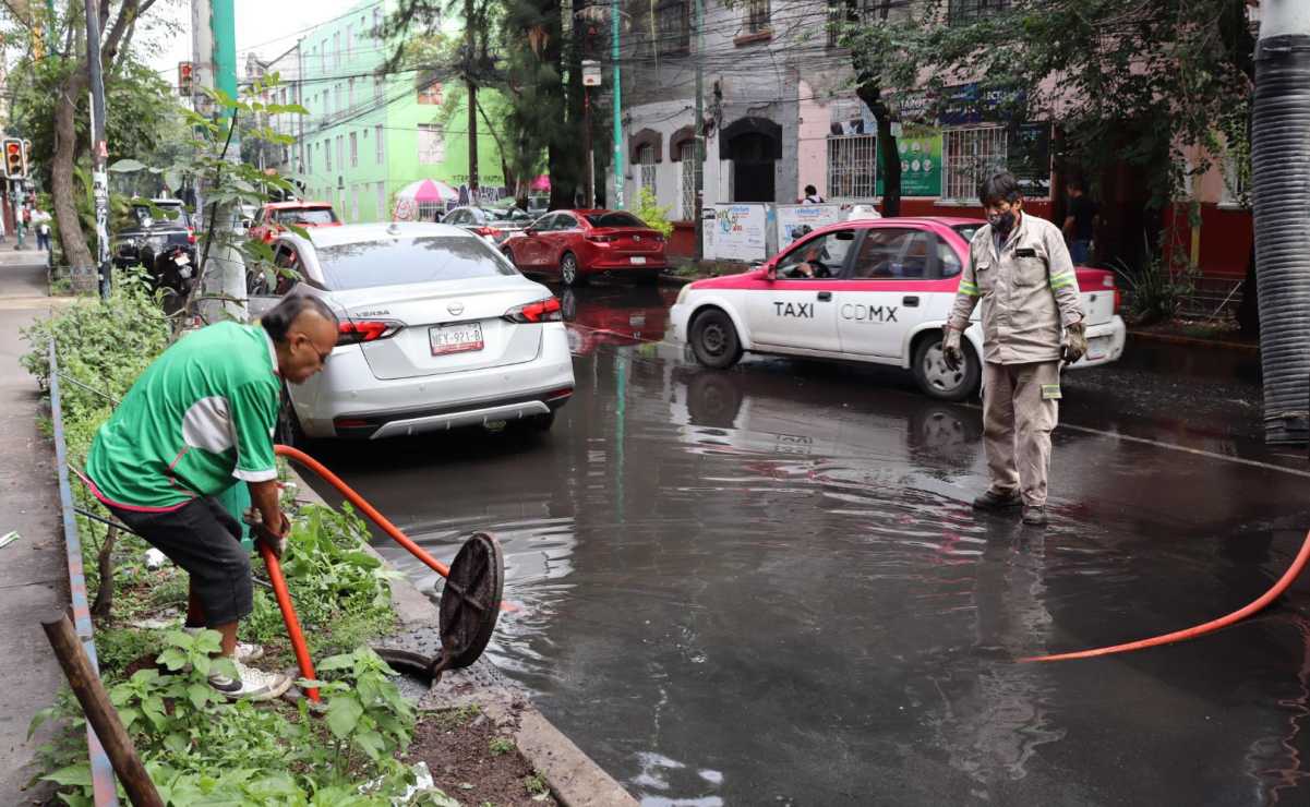 Alcaldía Cuauhtémoc registra 15 reportes por encharcamiento tras lluvia ...