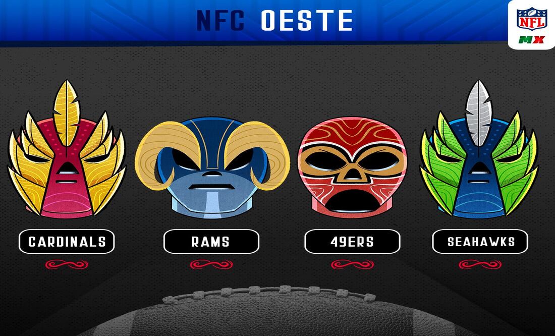 NFL hace máscaras de lucha libre para cada equipo