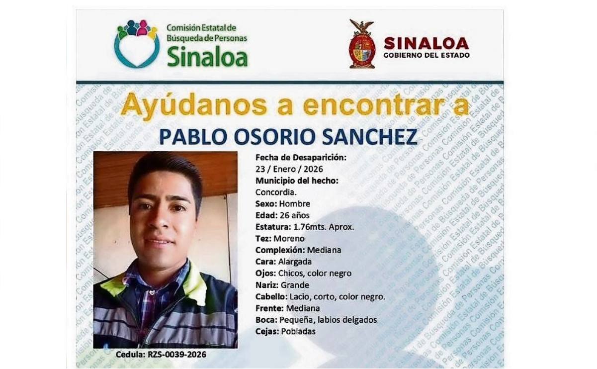 A un mes, aún no se inicia la búsqueda de Pablo Osorio | El Universal
