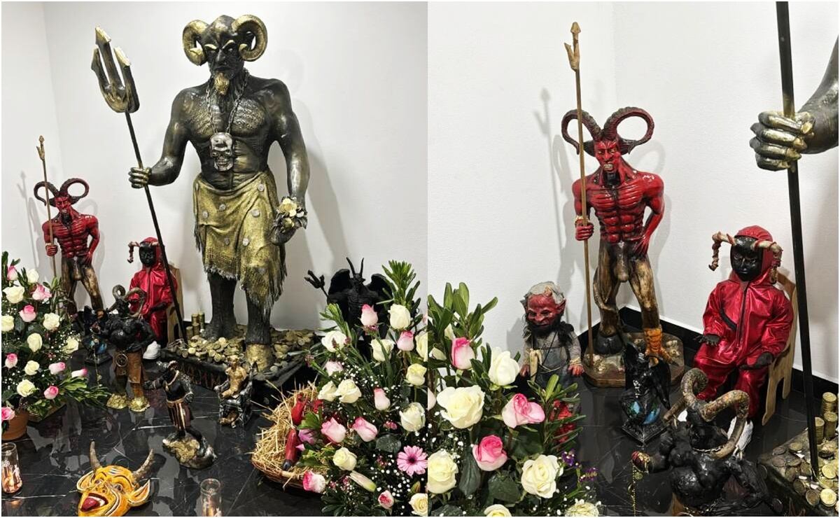 Hallan nuevo altar satánico en Tepito; visten a diablo de Dolce Gabbana
